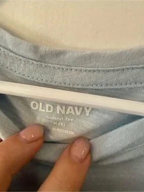 Old Navy | Shirts & Tops | Old Navy Light Blue Longsleeve Heart Patch ...